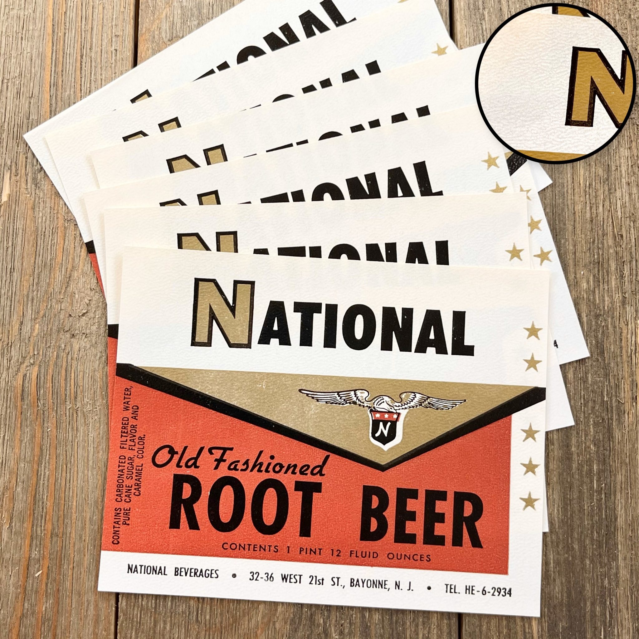 6 Vintage National Root Beer Soda Labels - Crafty Lisa's Vintage
